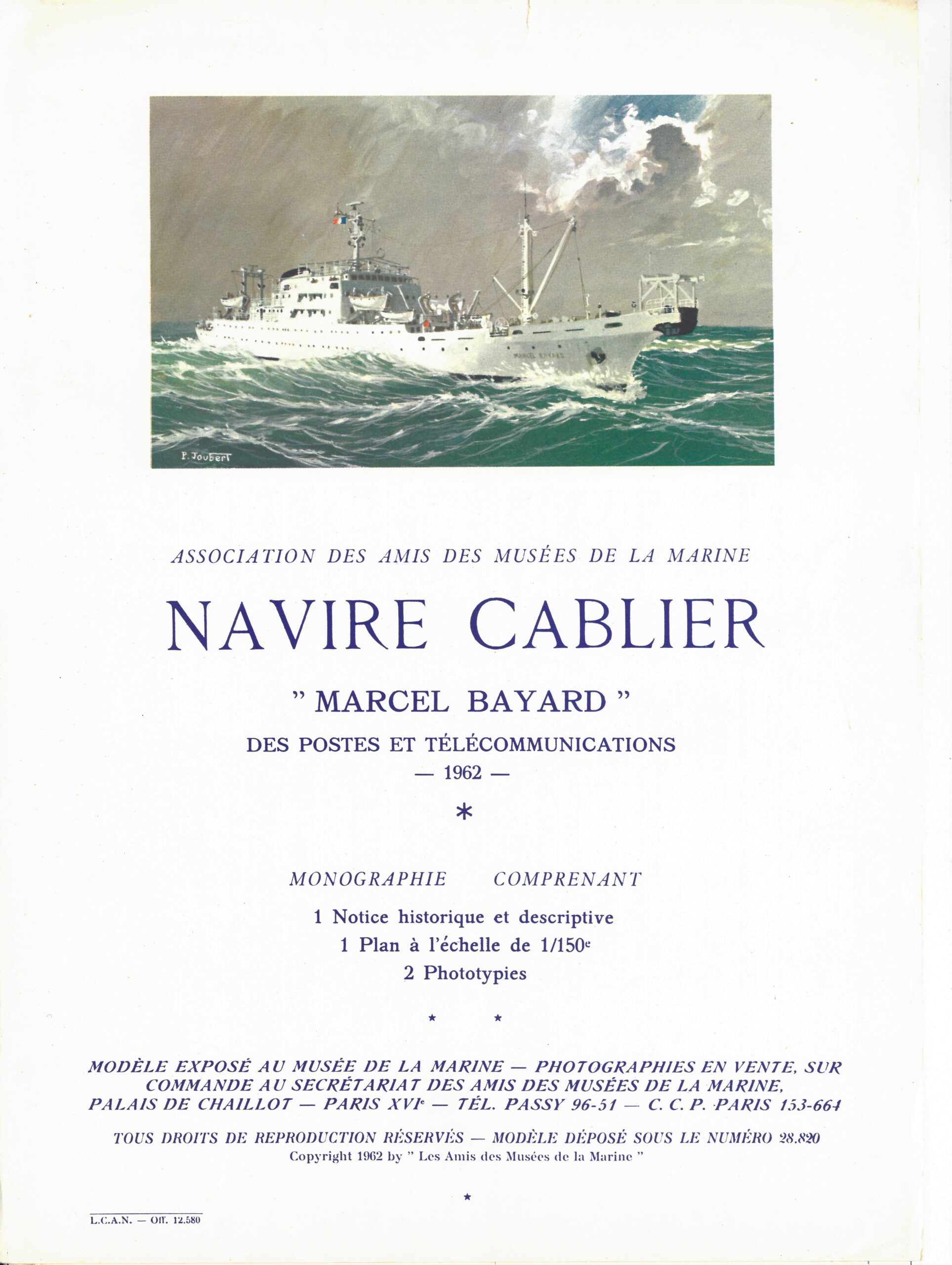 1962 Monographie : Marcel Bayard - Navire Cablier - Pierre Joubert
