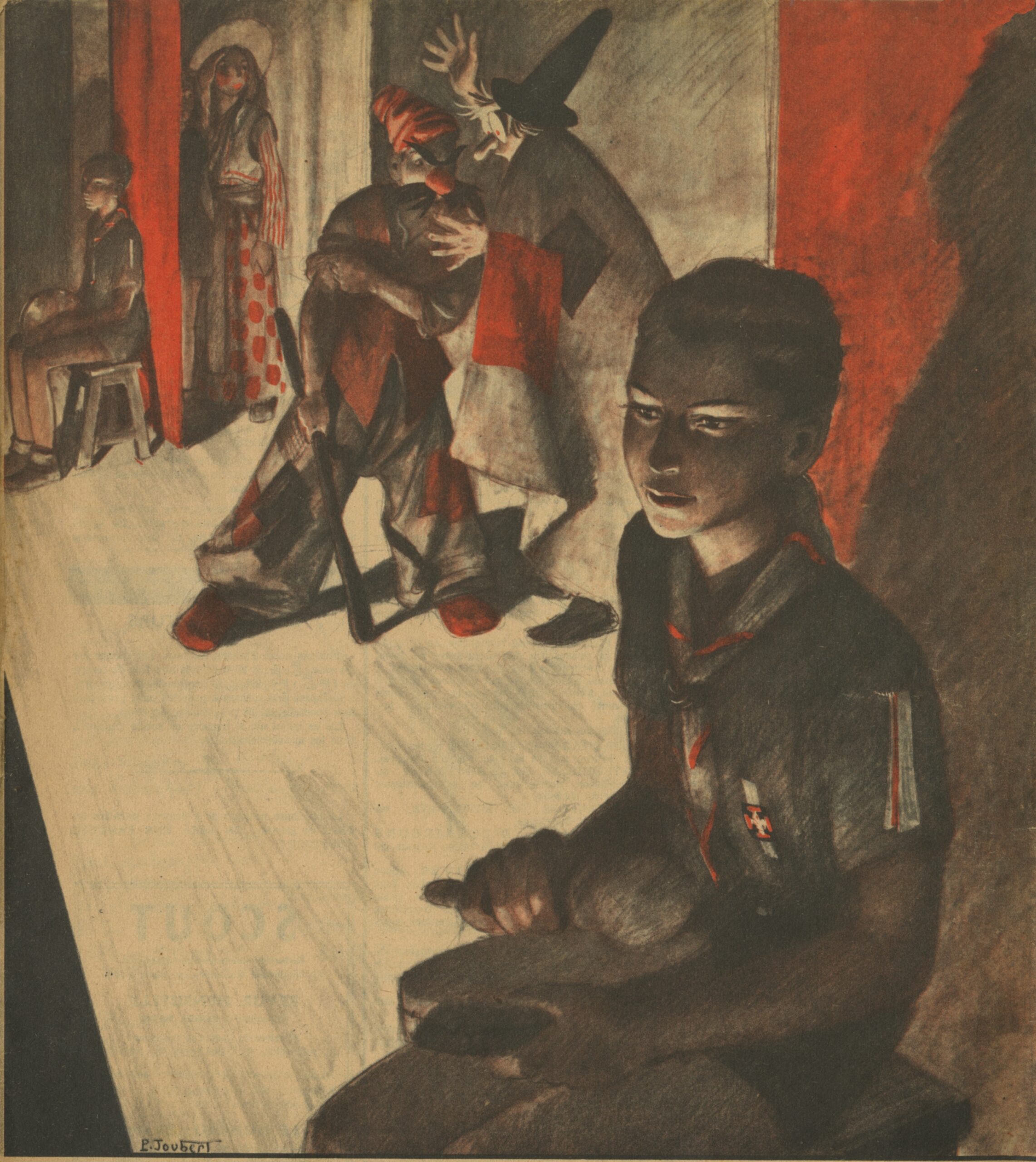 Théâtre scout : couv SCOUT 277 de 1952 - Pierre Joubert